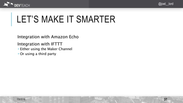 Smart Homes made smarter with Javascript | PPT