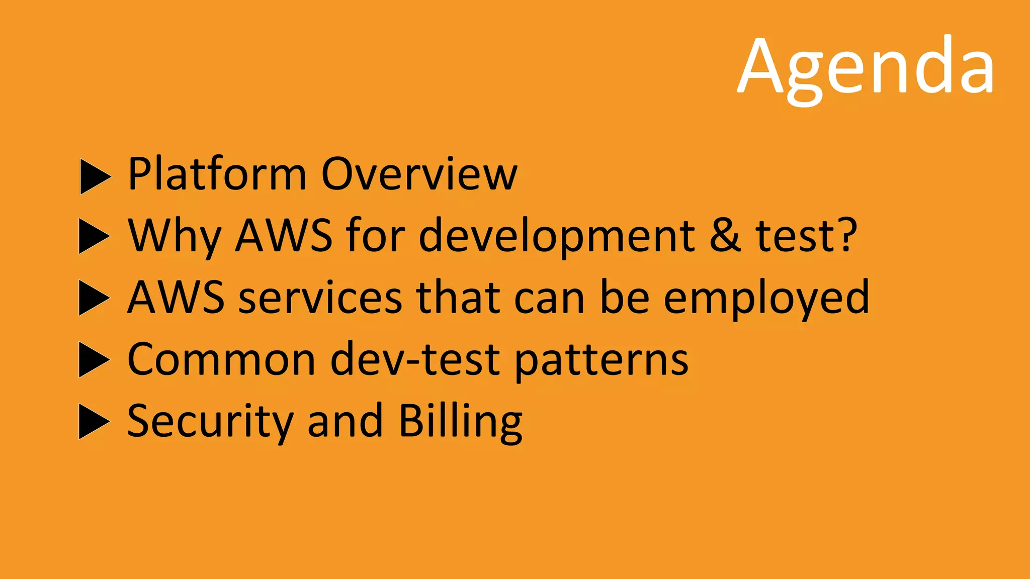 Dev/Test Environment Provisioning and Management on AWS | PPTX | Cloud ...