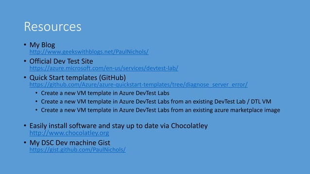 Azure Dev/Test Labs | PPTX