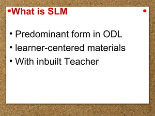 Development of self learning materials | PPT