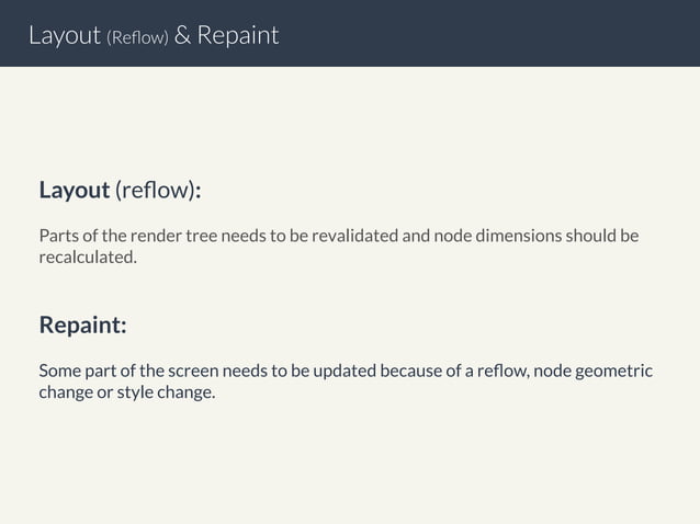 Dev tools rendering & memory profiling | PPT