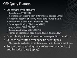 Microsoft SQL Server - StreamInsight Overview Presentation | PPT