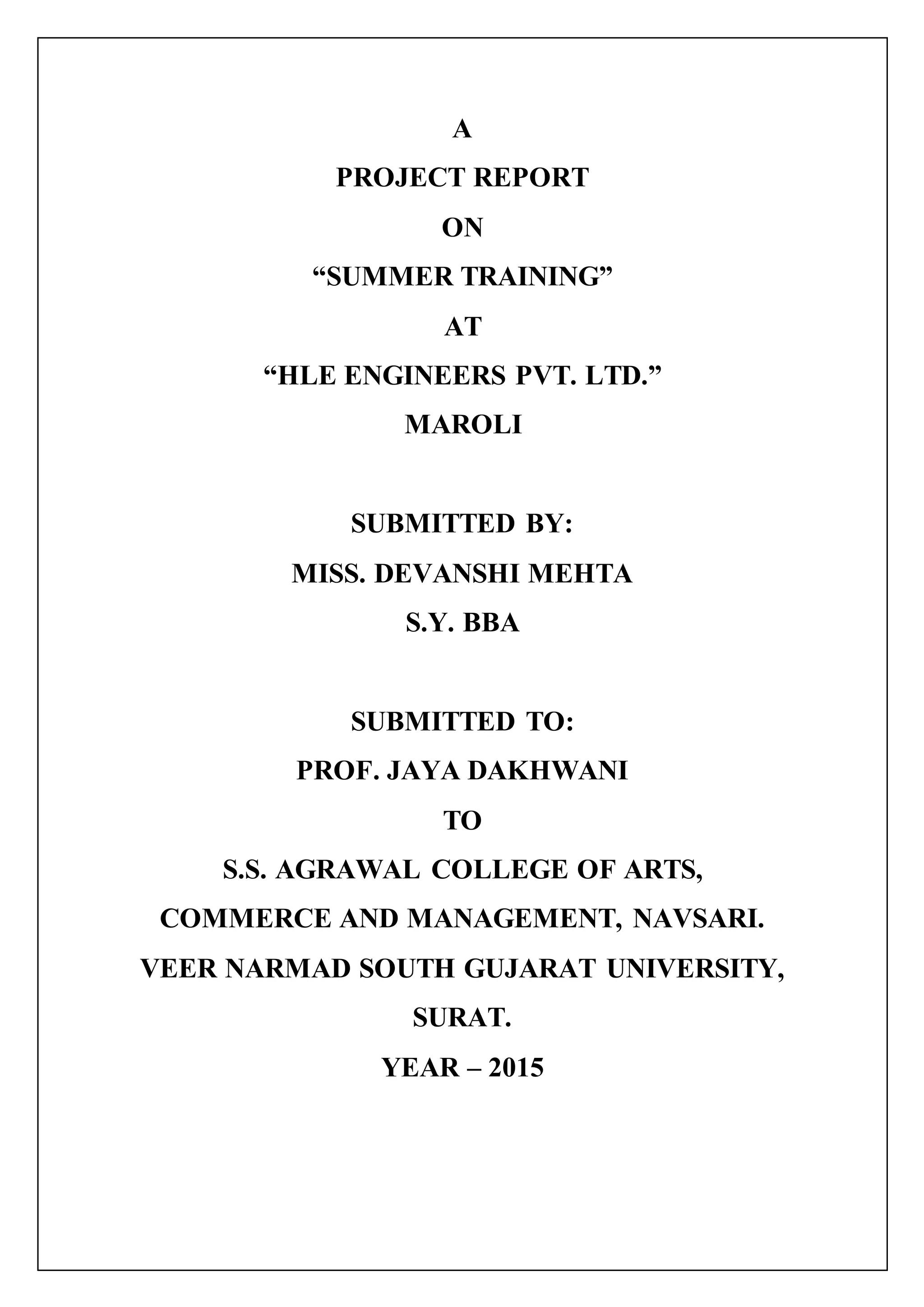 HLE summer project 2 | DOCX