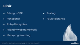 What is the best programming language for your web product? | PPT