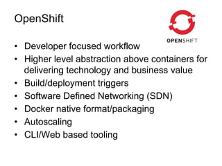 Microservices, DevOps, and Containers with OpenShift and Fabric8 | PPT