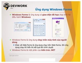 Devwork.vn Giáo trình C# cơ bản | PDF