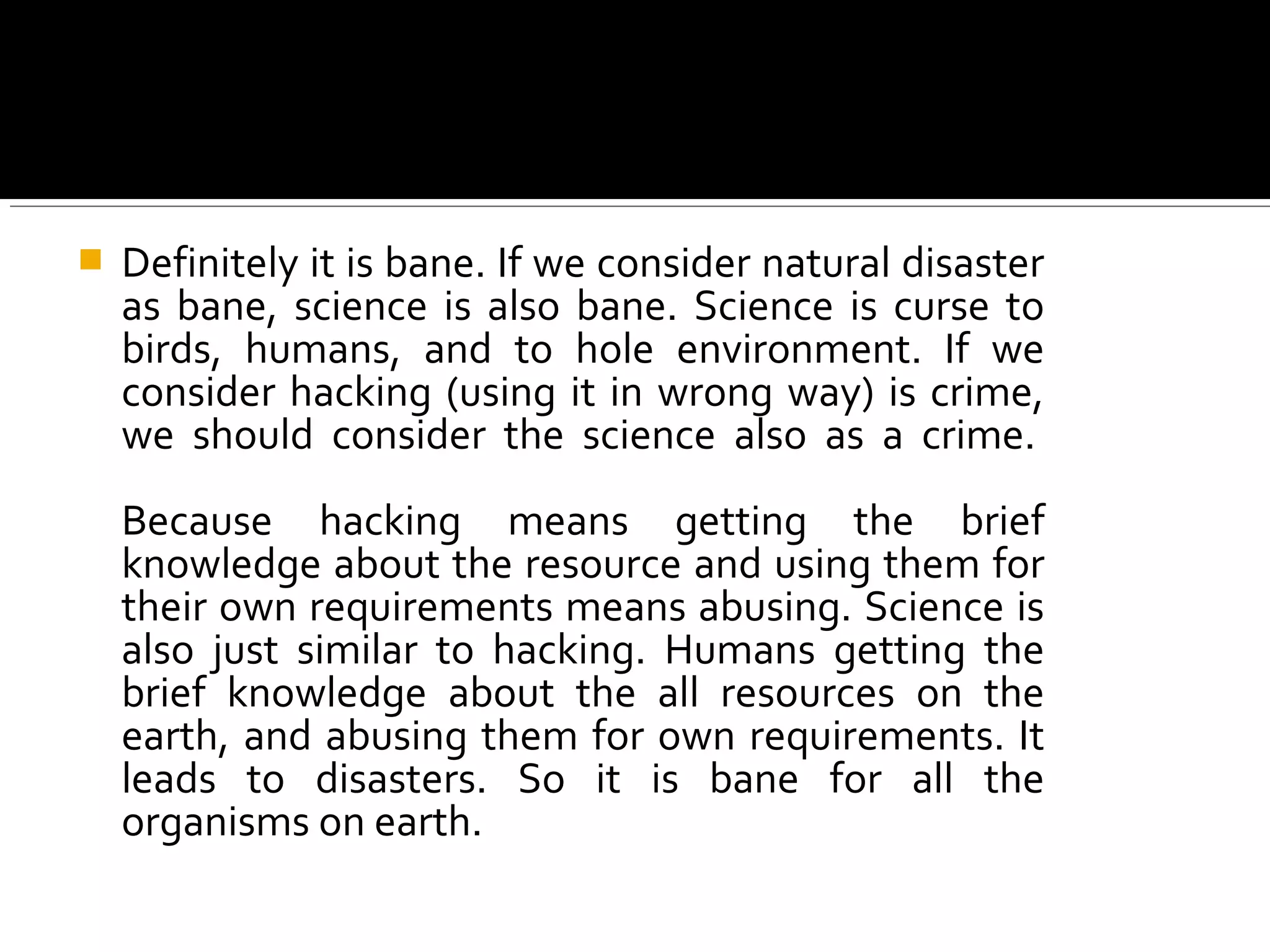 science a boon or bane | PPT
