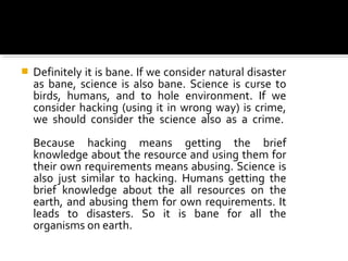 science a boon or bane | PPT