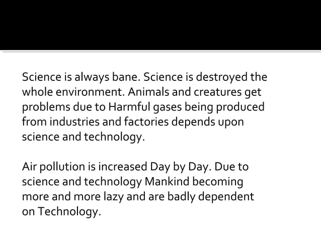 science a boon or bane | PPT