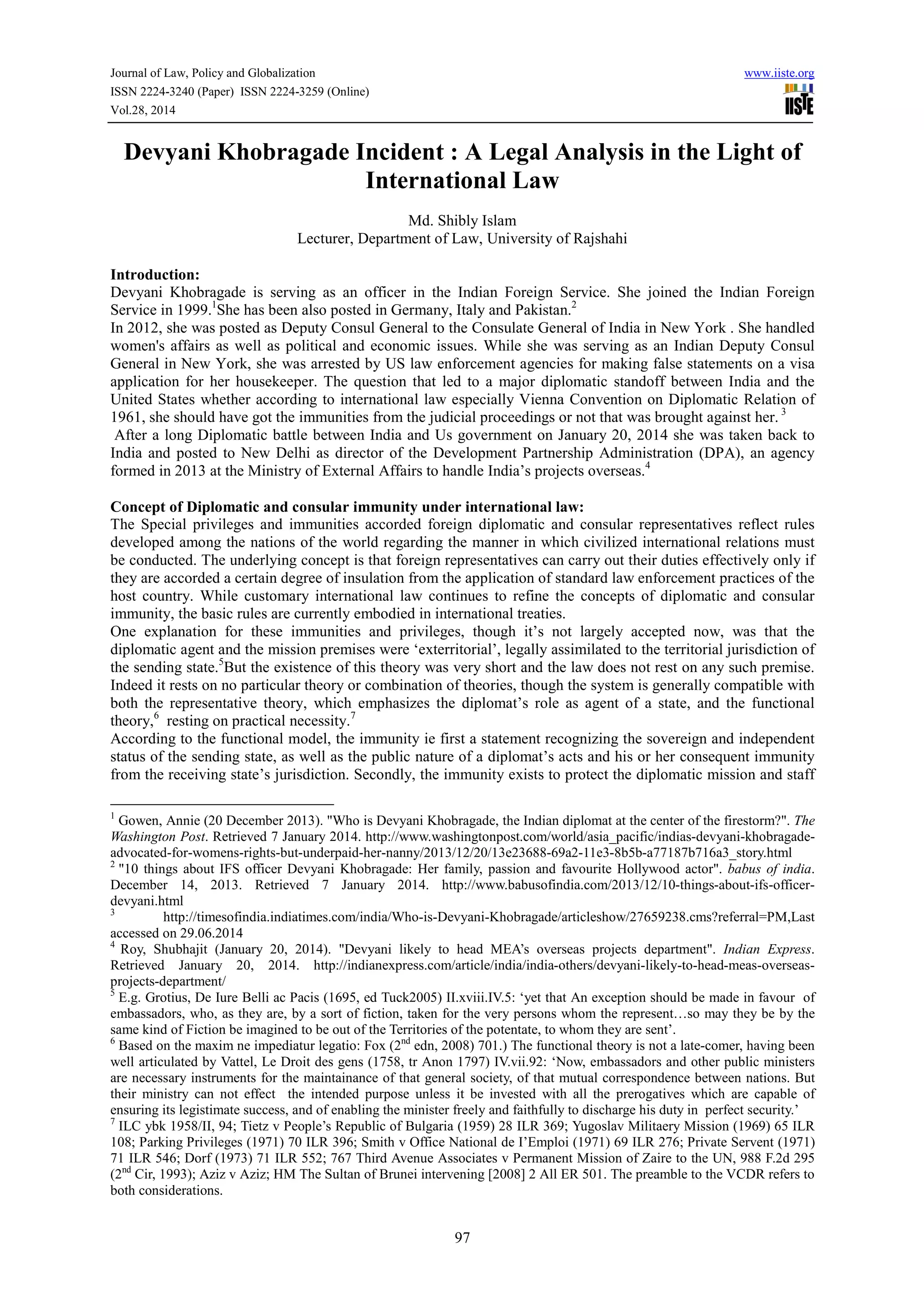 Devyani khobragade incident | PDF