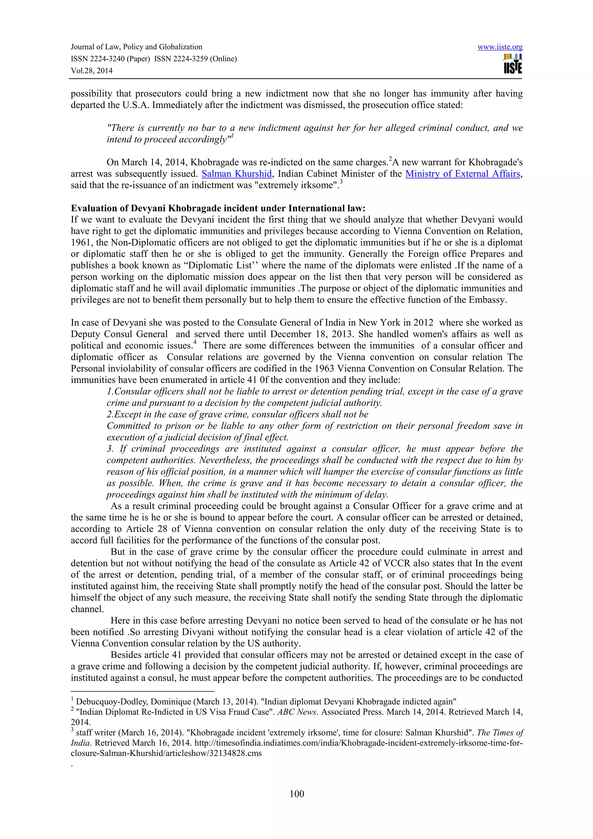 Devyani khobragade incident | PDF