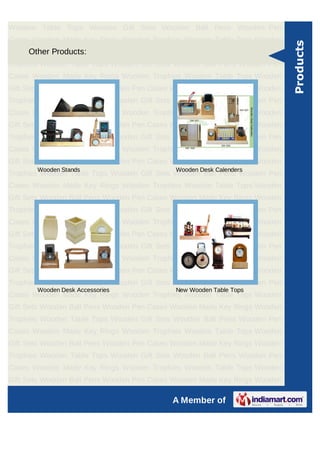 Dewani Pen Products, Mumbai, Wooden Table Tops | PDF | Woodworking ...