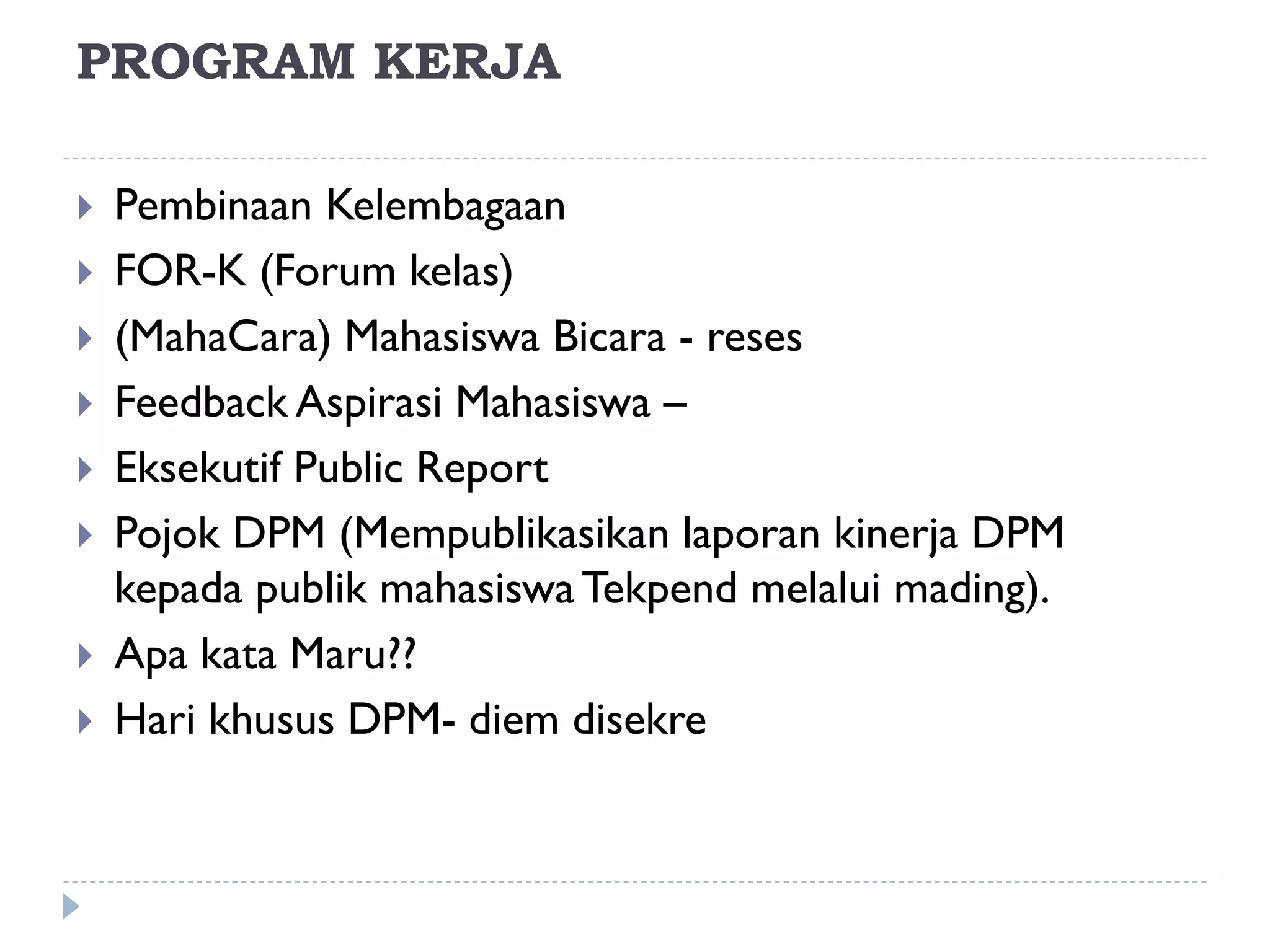 Dewan perwakilan mahasiswa | PPTX