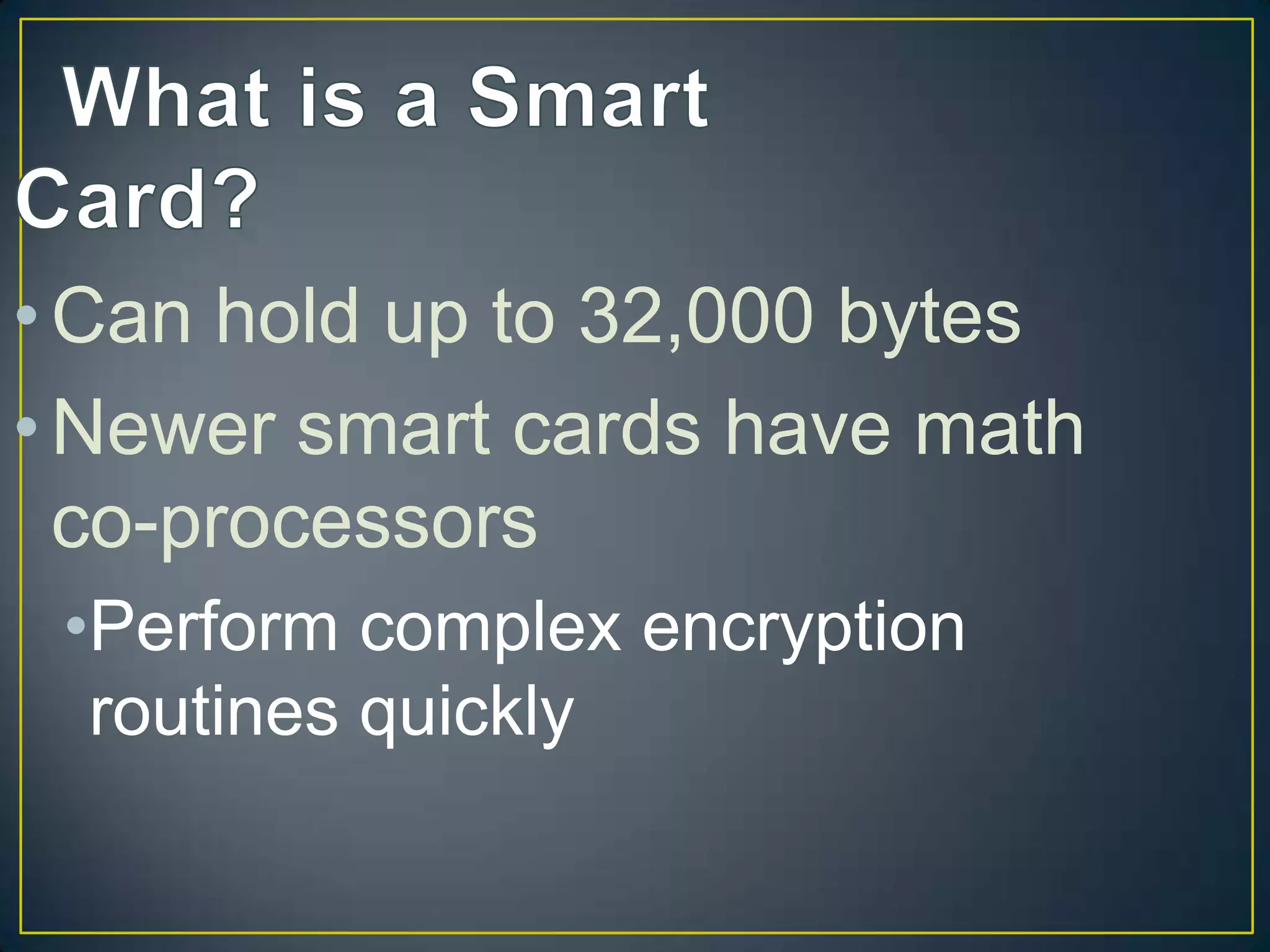 Smart card system ppt | PPTX