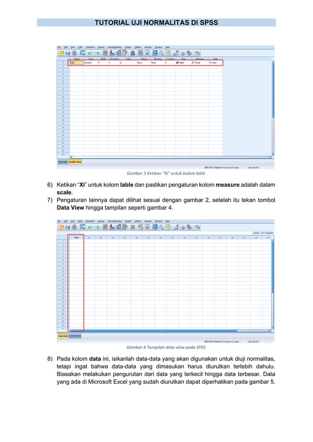 Tutorial uji normalitas spss | PDF