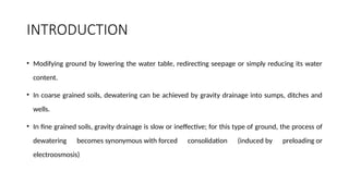 Ground improvement techniques-DEWATERING | PPTX