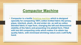 Dewatering and compacting machine | PPTX
