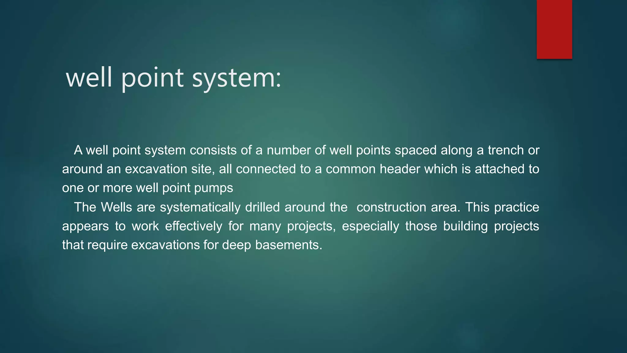 Dewatering by well point system | PPTX