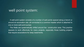 Dewatering by well point system | PPTX
