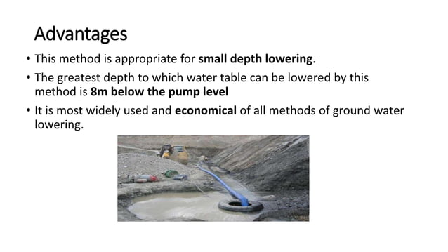 Ground Improvement technique Dewatering Methods | PPT