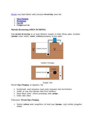 Dewatering pada pekerjaan sipil | DOCX