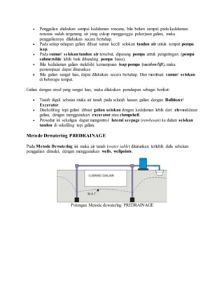 Dewatering pada pekerjaan sipil | DOCX