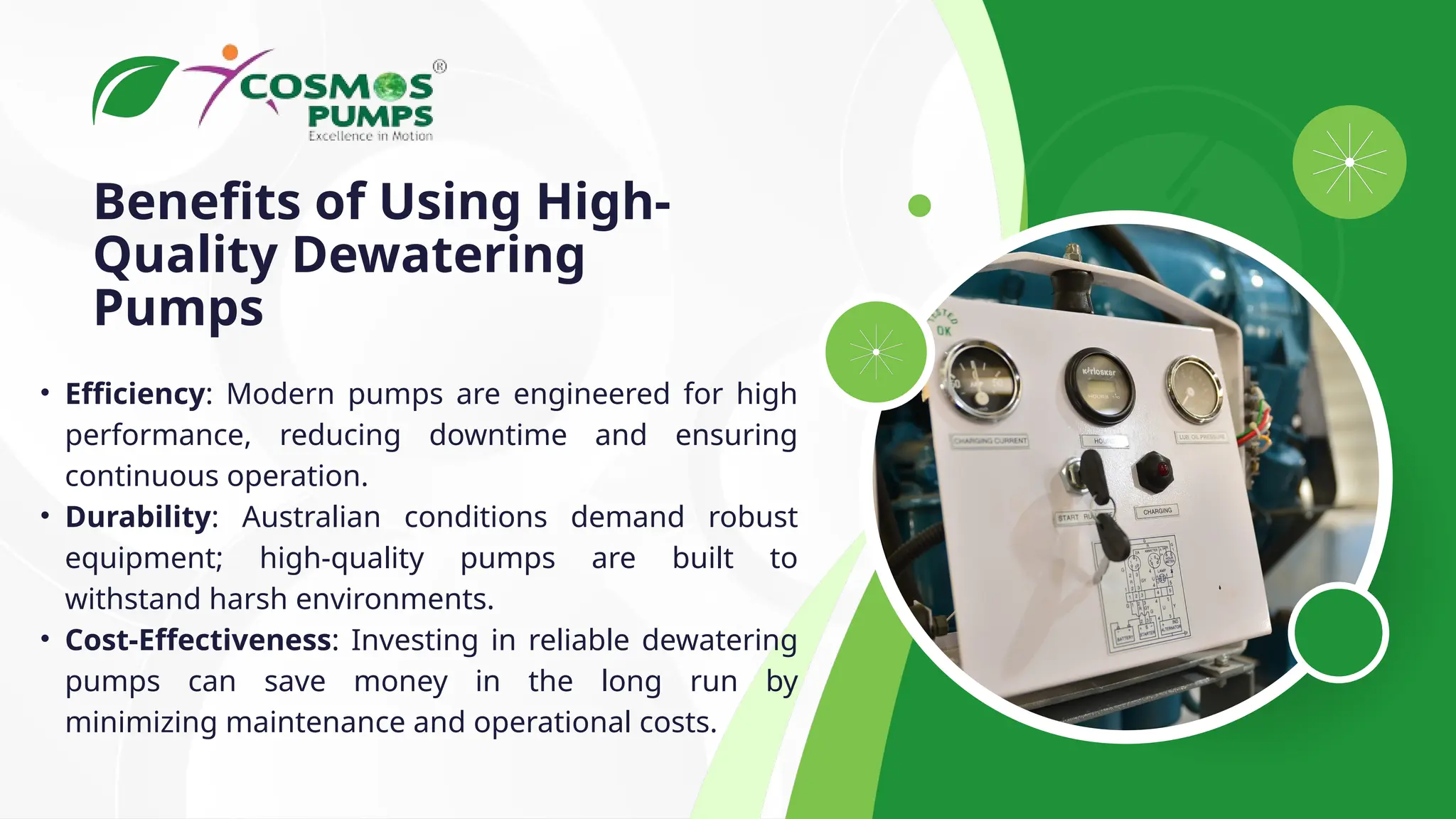 Dewatering Pump In Australia- cosmos pumps | PPT