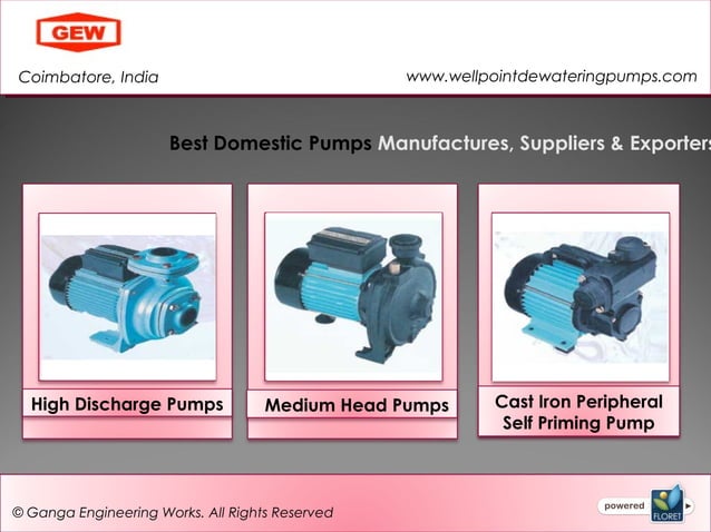 Water Pump Manufacturer in India | PPT