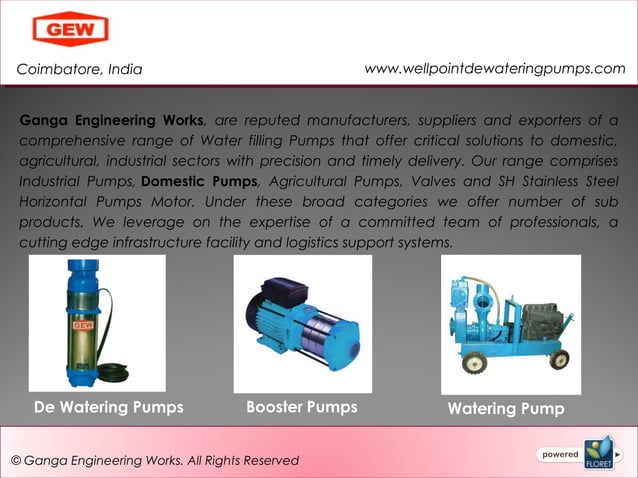 Water Pump Manufacturer in India | PPT