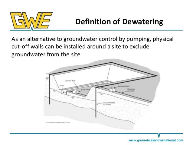 Dewatering techniques