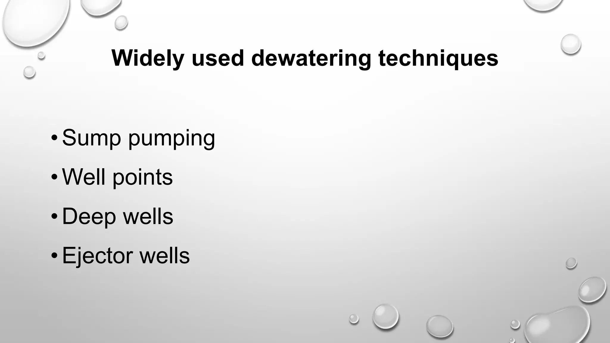 Dewatering techniques | PPTX