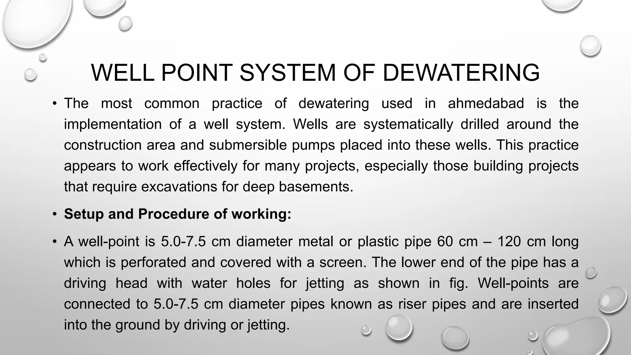 Dewatering techniques | PPTX