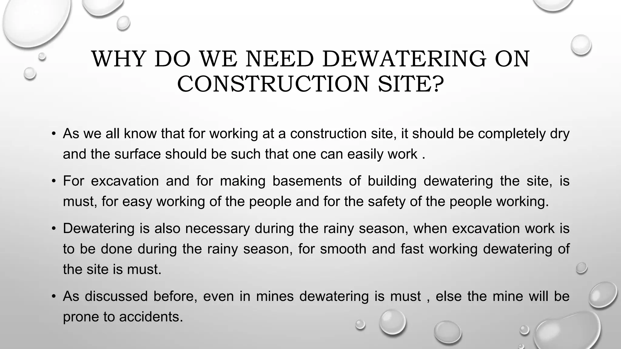 Dewatering techniques | PPTX