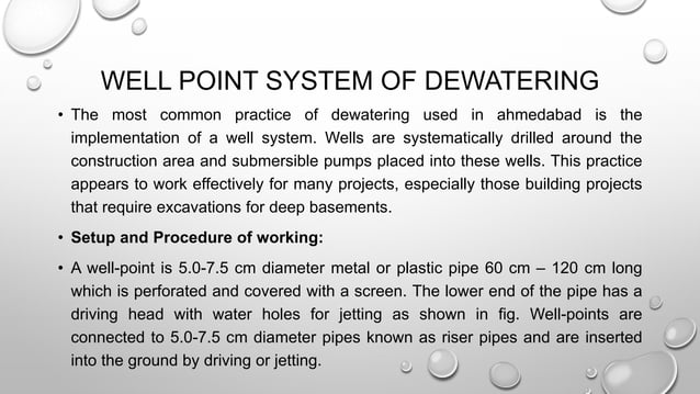 Dewatering techniques | PPTX | Geology | Science