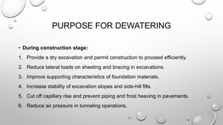 Dewatering techniques | PPTX