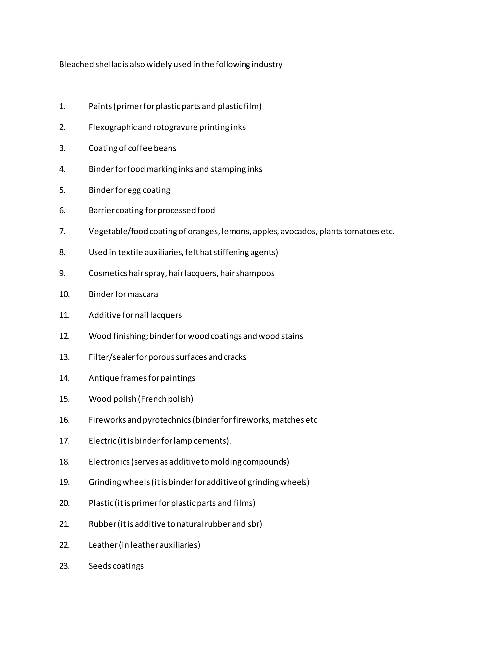 Dewaxed bleached shellac powder | PDF