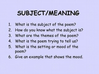 DeWeese poetry notes_ppt[1] | PPT