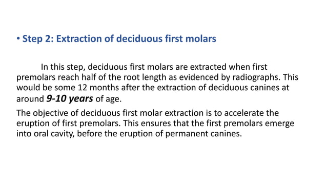 Dewel`s method of serial extraction (interceptive orthodontics).pptx