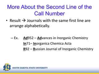 Dewey Decimal Call Numbers at Briggs Library | PPT