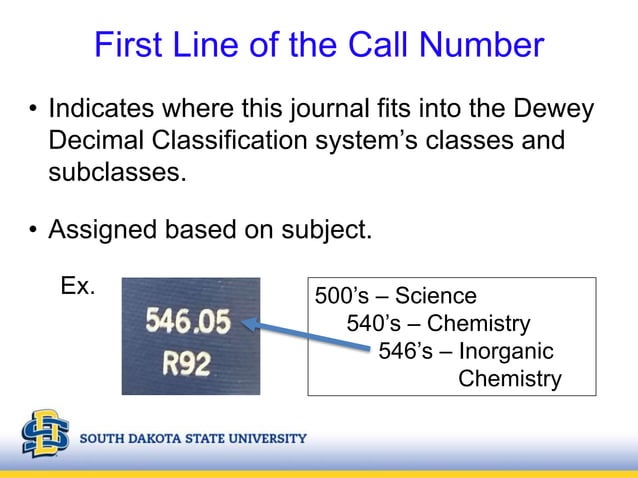 Dewey Decimal Call Numbers at Briggs Library | PPT