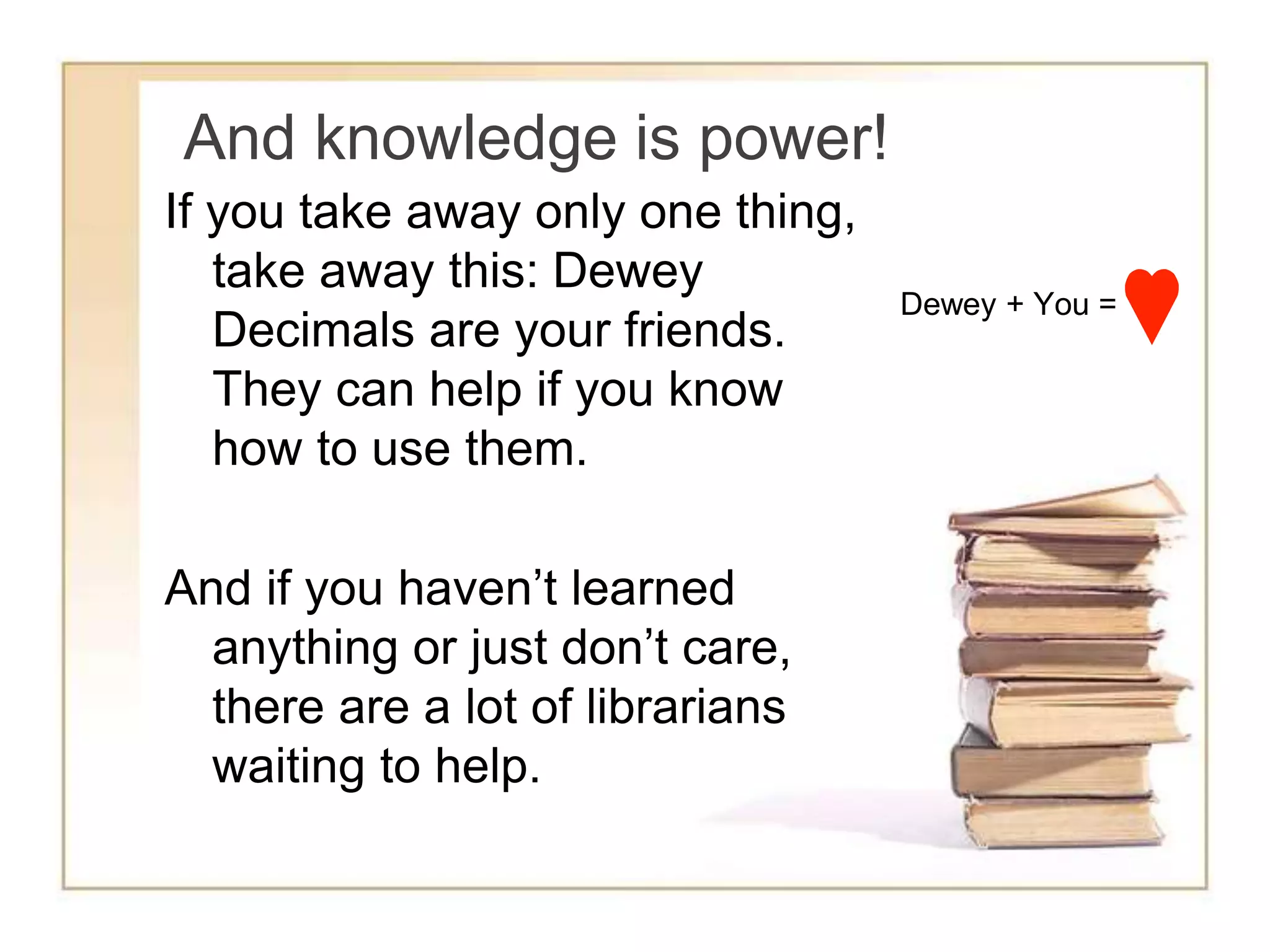 Dewey call numbers | PPTX