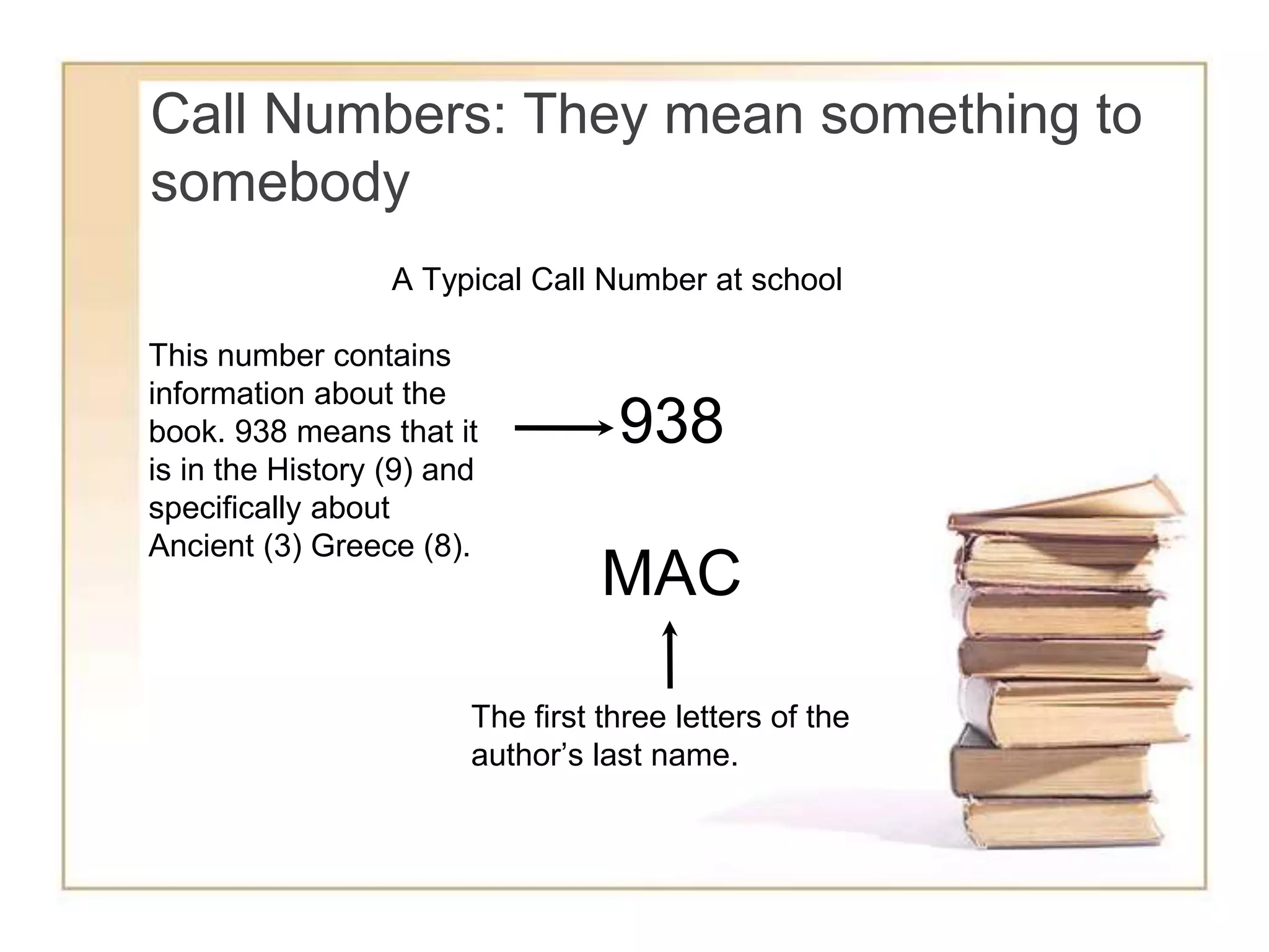 Dewey call numbers | PPTX