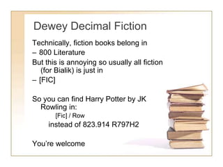 Dewey call numbers | PPT