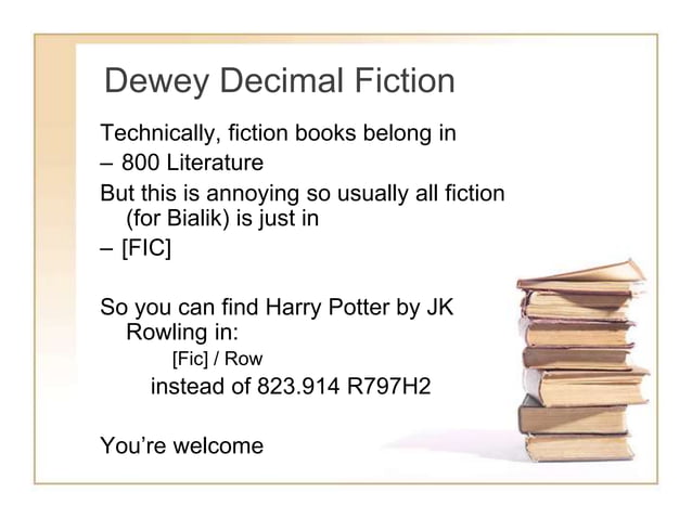 Dewey call numbers | PPT
