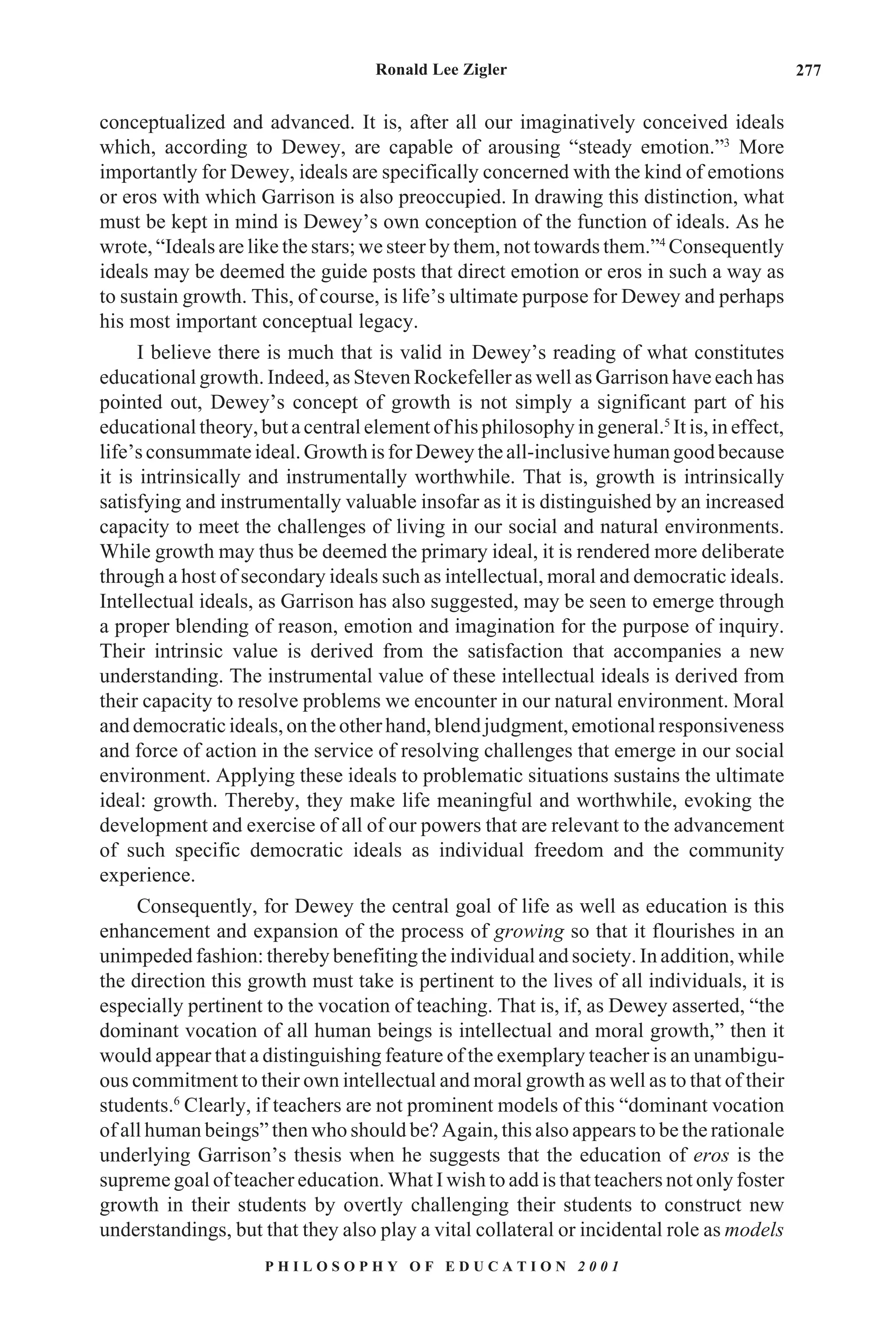 Dewey & Collateral Learning | PDF