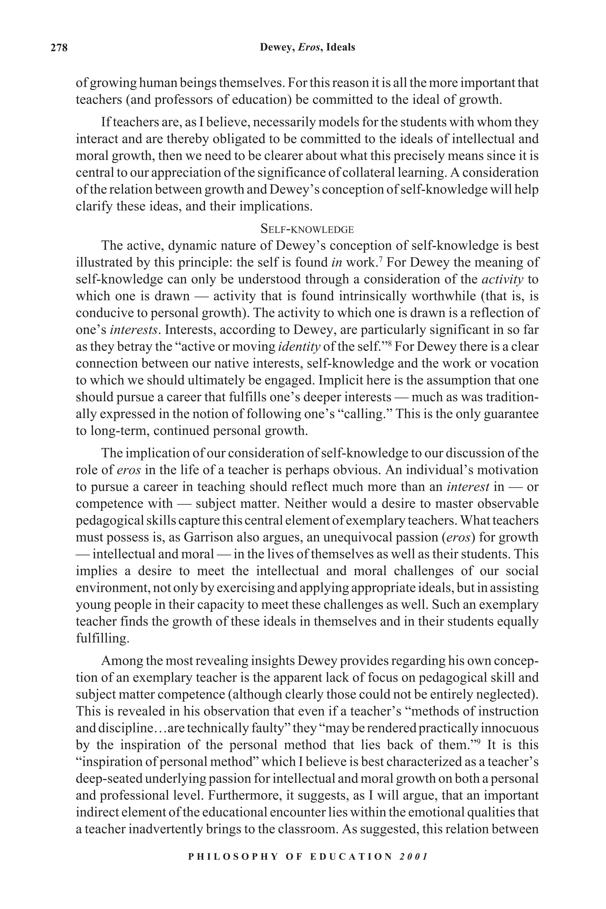 Dewey & Collateral Learning | PDF