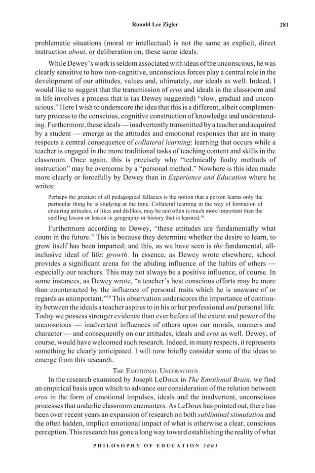 Dewey & Collateral Learning | PDF