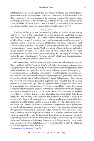 Dewey & Collateral Learning | PDF