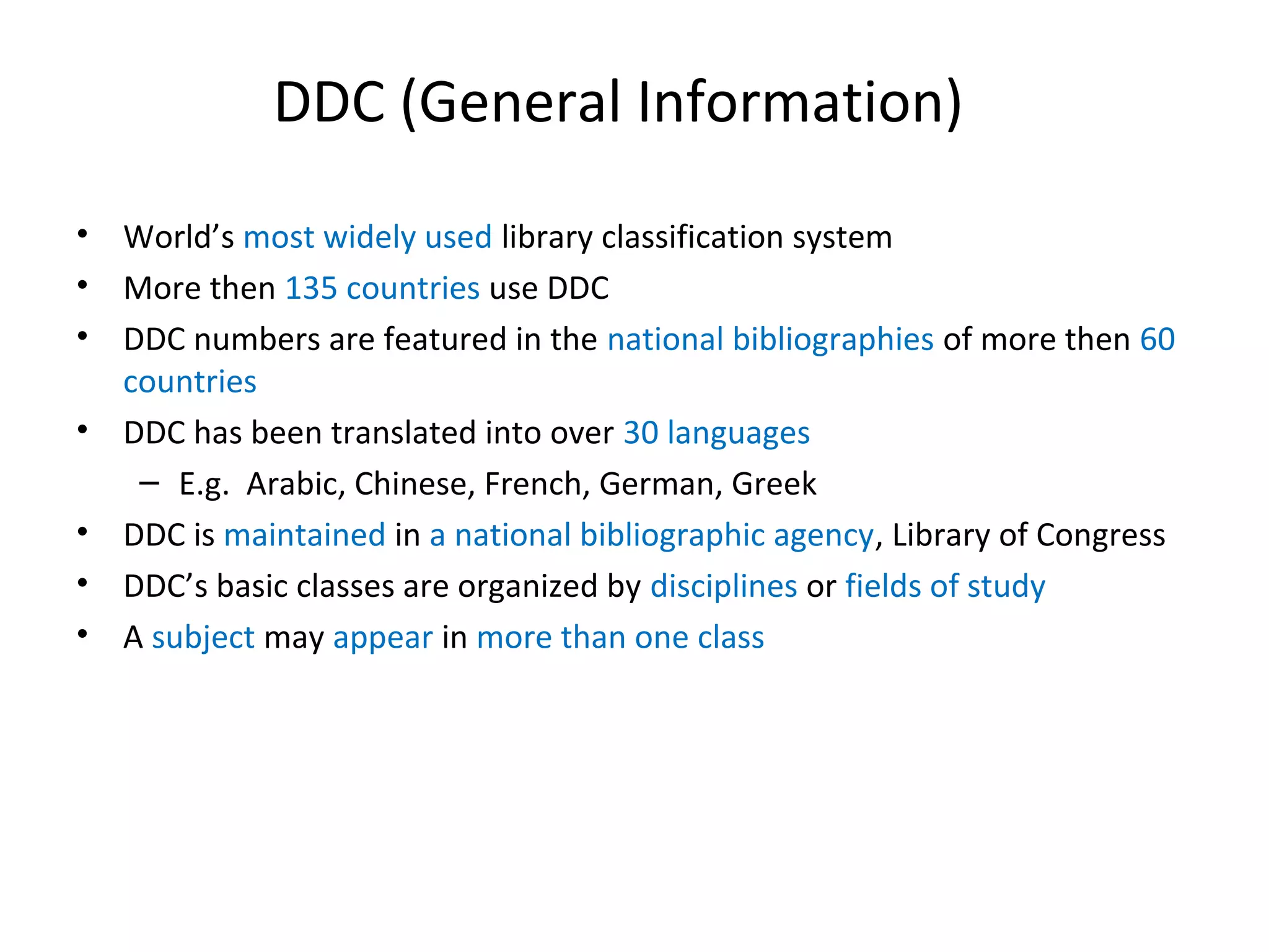 Dewey decimal classification | PPT