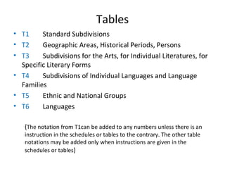 Dewey decimal classification | PPT
